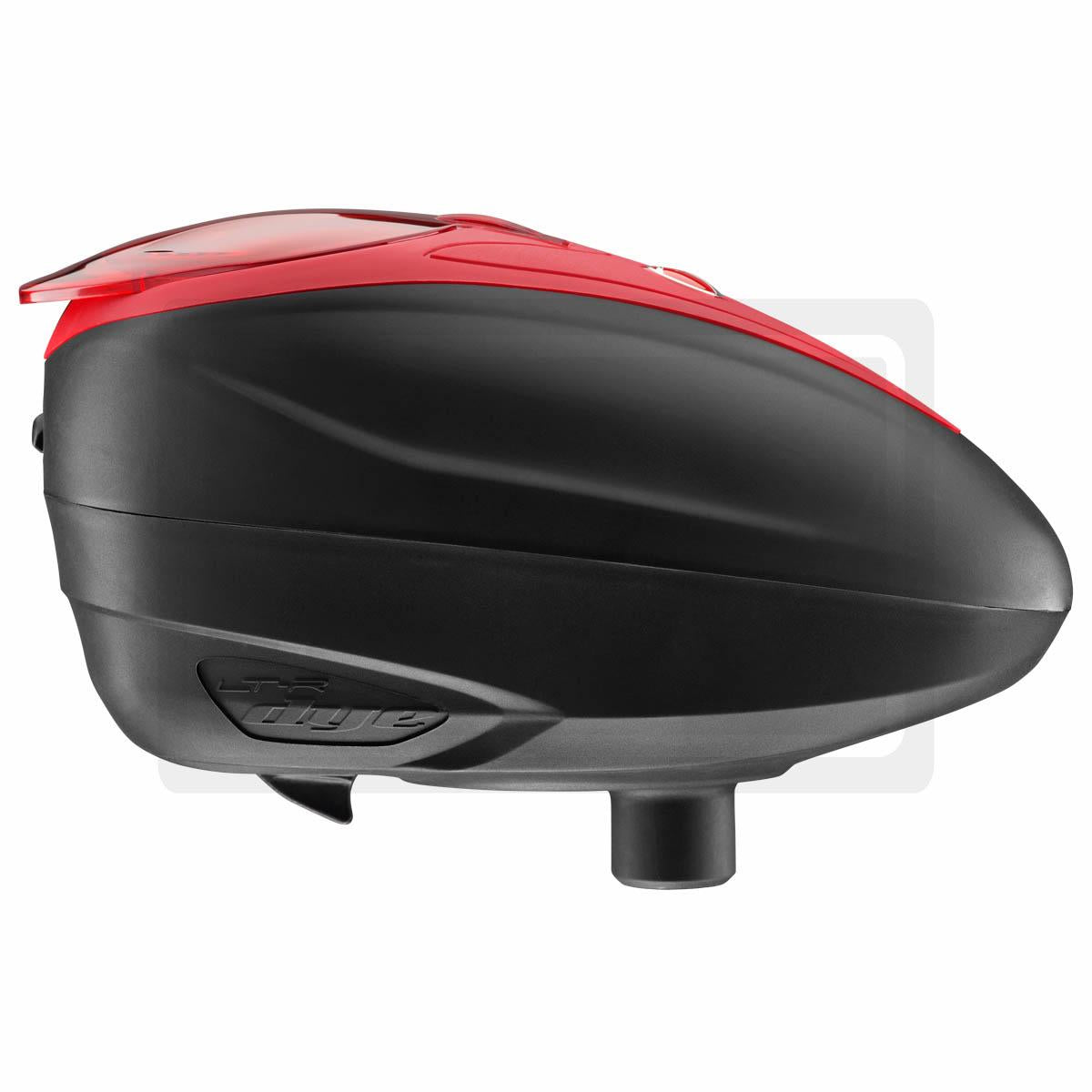 DYE Rotor LTR Electric Paintball Loader - Black w/ Red