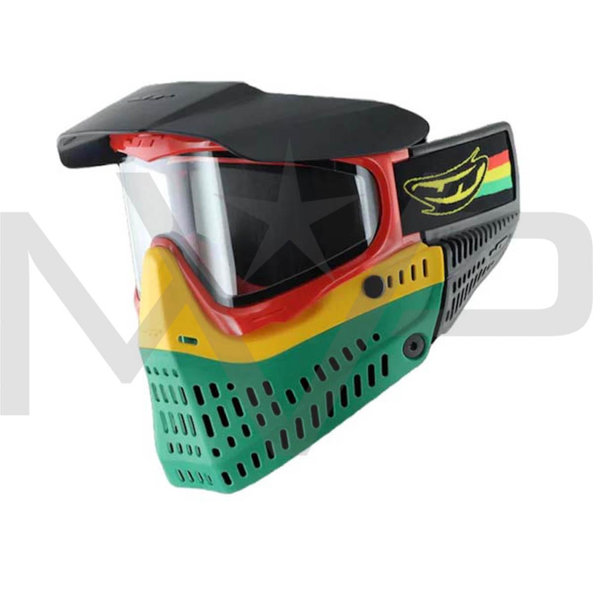 JT ProFlex Thermal Paintball Mask - RASTA mask / Clear Lens